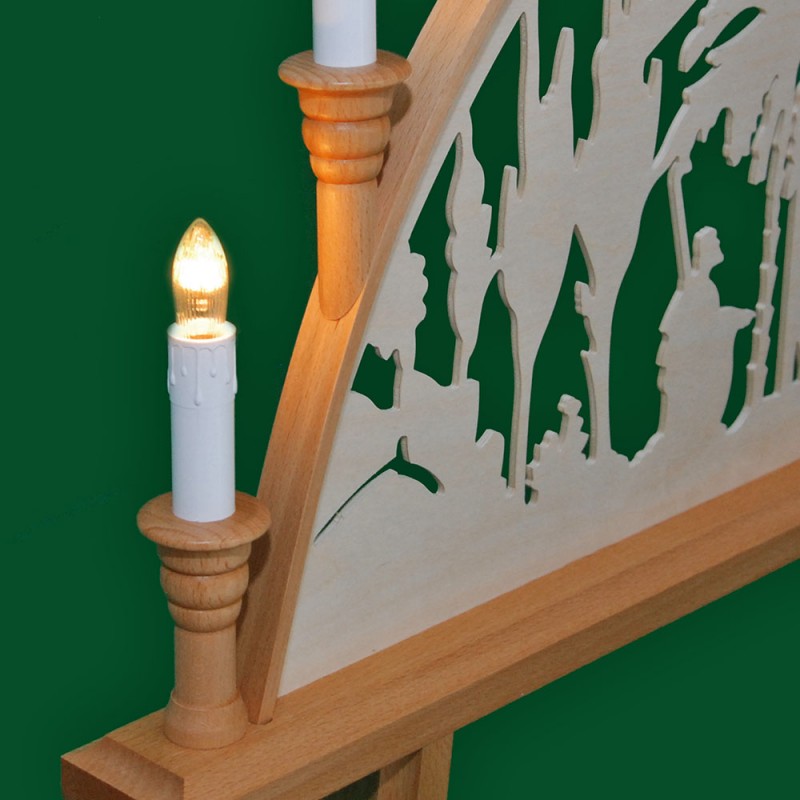 Schwibbogen Krippe mit Stern, 67cm | PROTZNER - Traditionelle Holzkunst