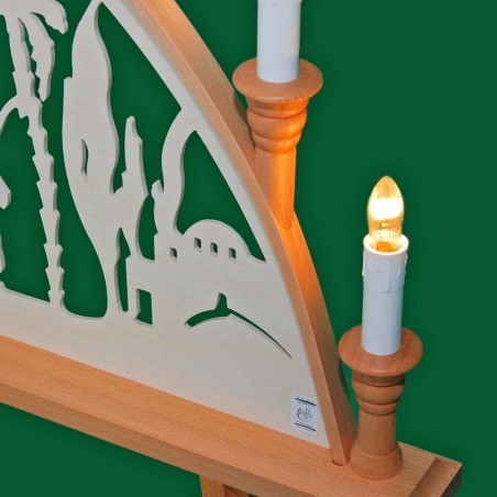 Schwibbogen Krippe mit Stern, 67cm | PROTZNER - Traditionelle Holzkunst